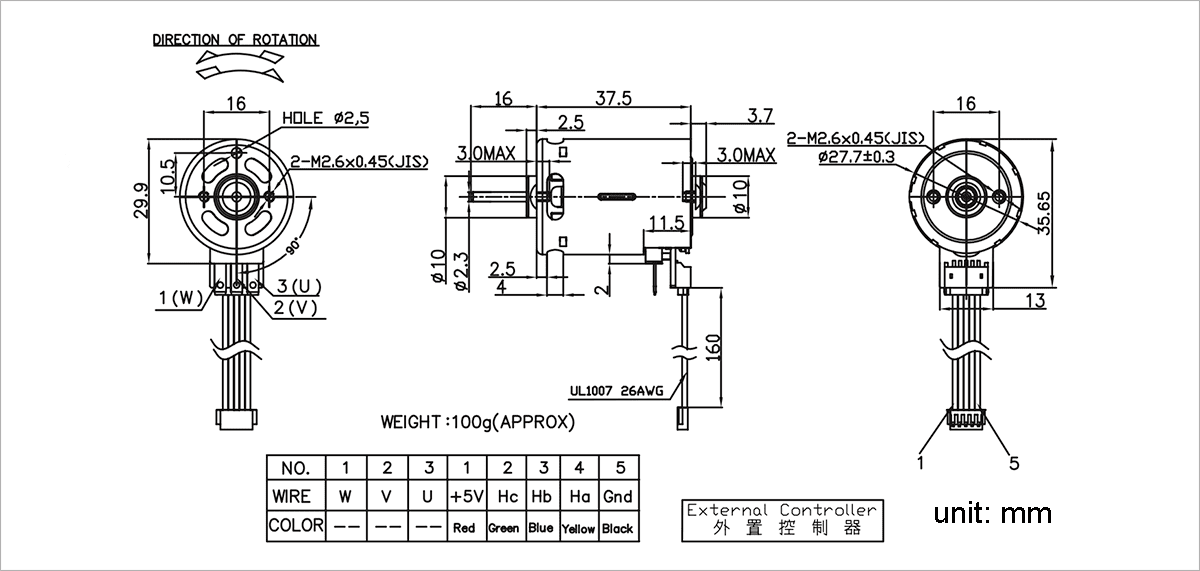 7V 24V Brushless DC Motor with Torque and Speed Control - PMD